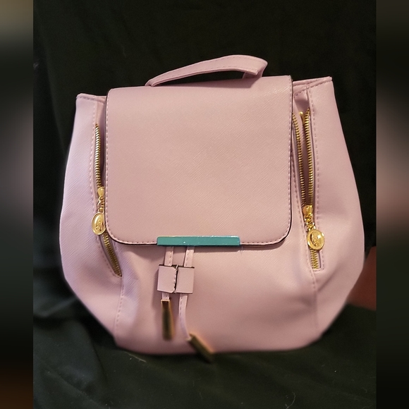 Bags | Lilac Backpack W Gold Zippertrim | Poshmark